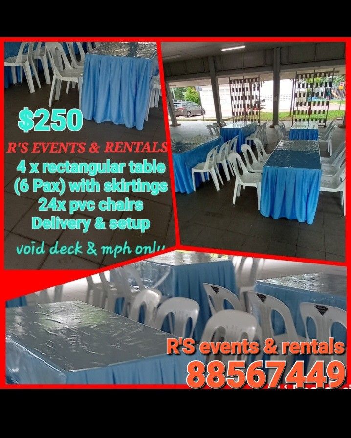 Tables and chairs rental, Lifestyle Services, Event & Party Services on ...