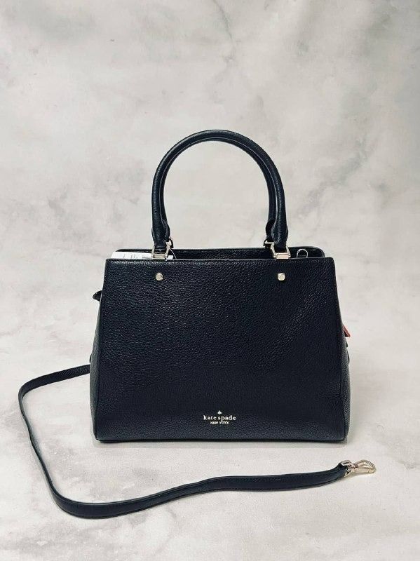 Tas KATE SPADE Leila Medium Satchel Triple Compartment Peb Leather ...