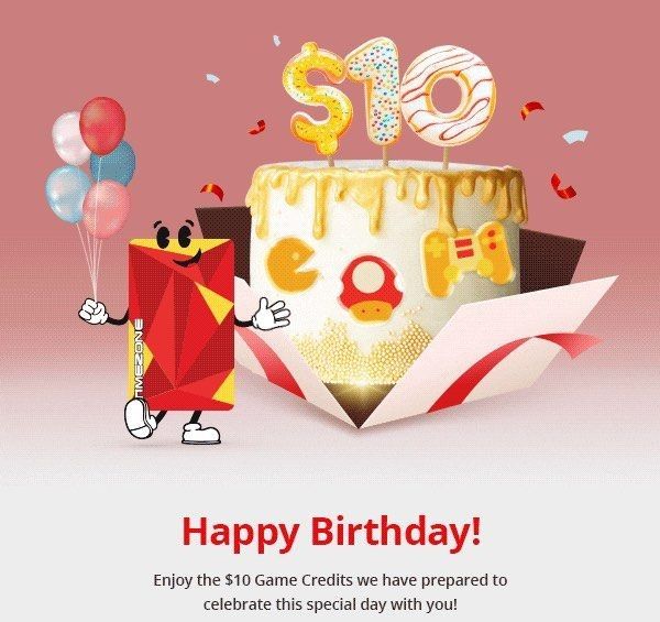 Timezone Arcade Welcome New Member Red Colour Gaming Power Card with ...