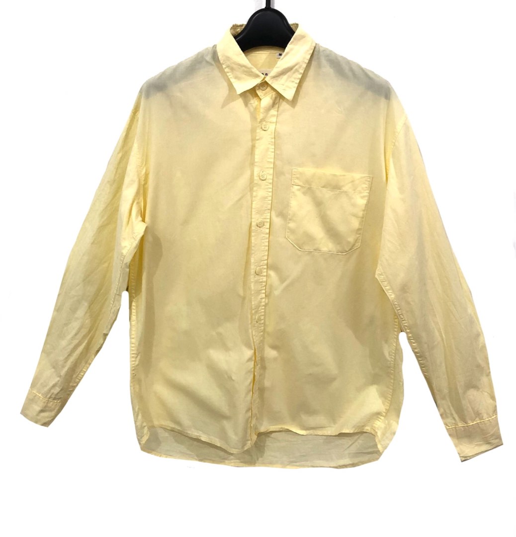 Tone Mens Poplin Light Yellow Smart Casual Longsleeve, Men's Fashion ...