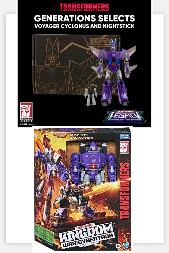 Transformers Legacy Galvatron and Generation Select Cyclonus Set ...