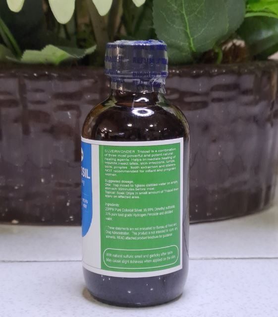Tridosil Topical Solution Colloidal Silver with DMSO & H2O2 60ml/120ml ...