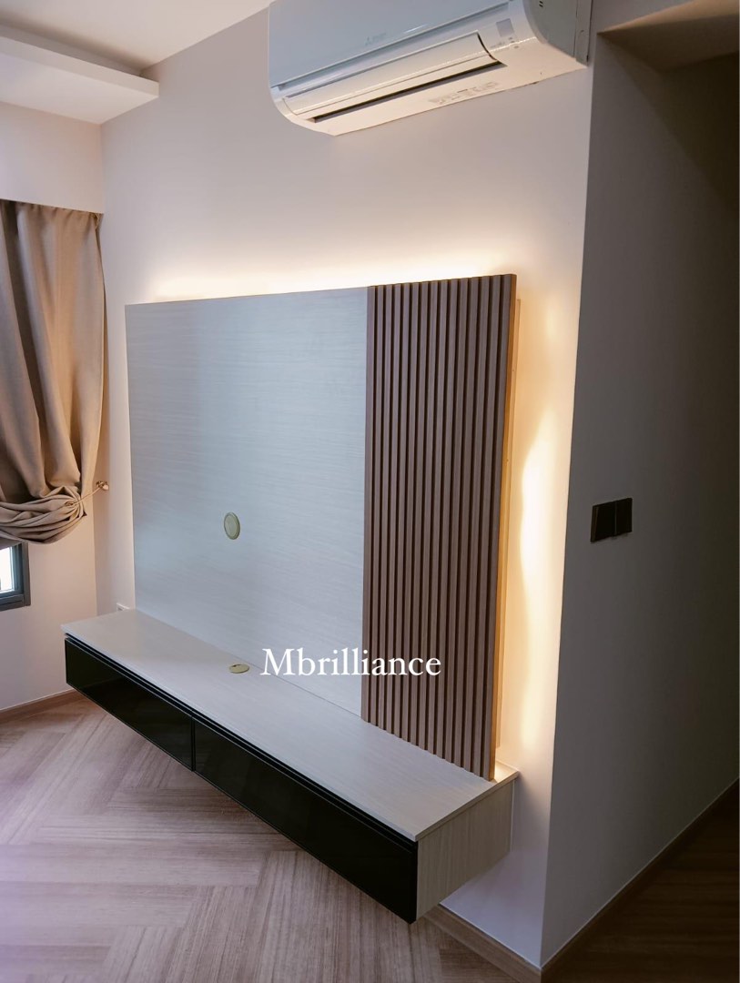 Tv console with fluted panel, Furniture & Home Living, Furniture, TV ...