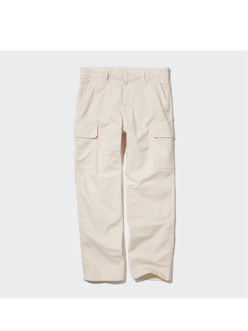 UNIQLO CARGO PANTS (OFF WHITE), Men's Fashion, Bottoms, Jeans on Carousell