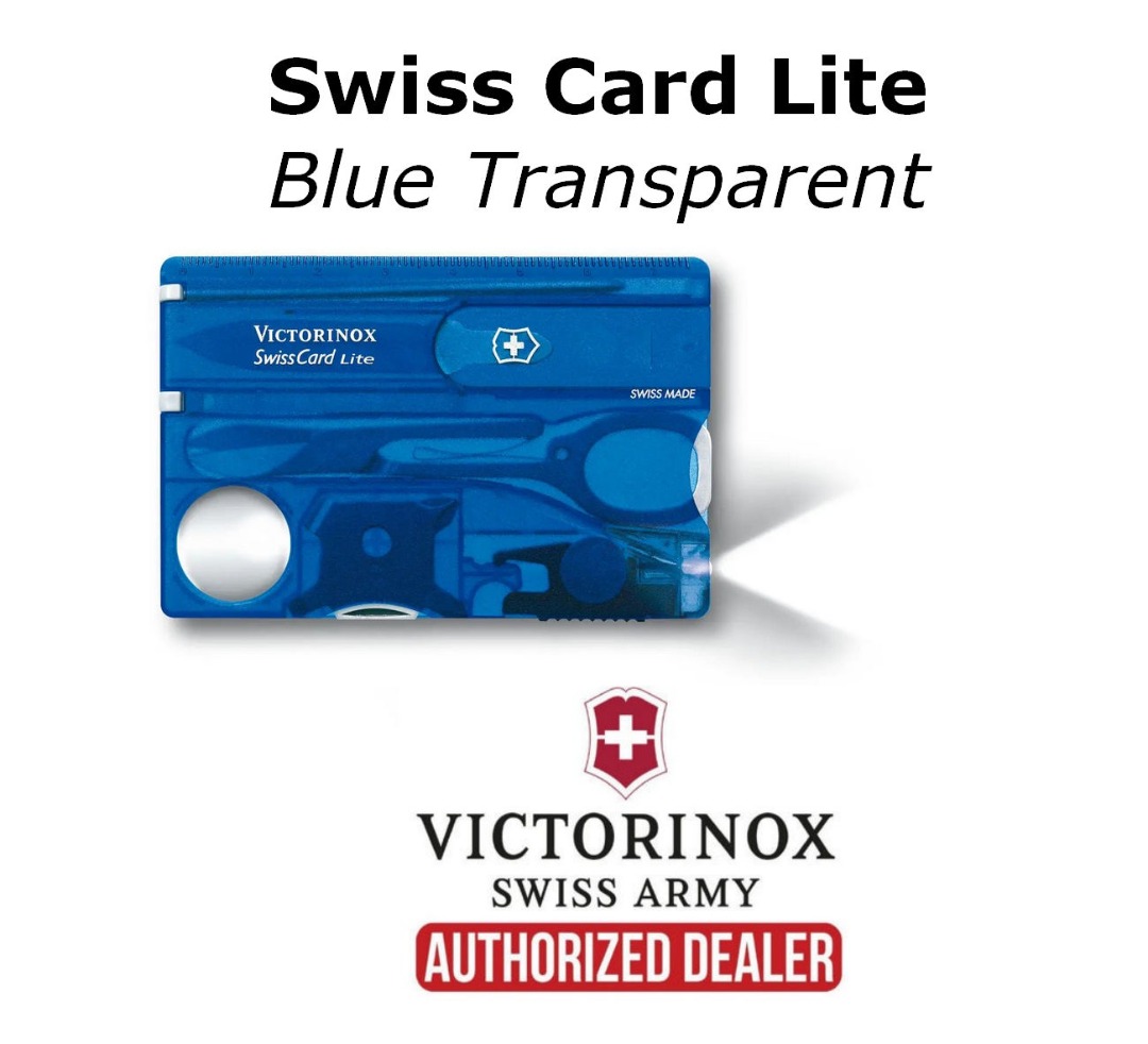 VICTORINOX SWISS ARMY Swiss Card Lite BLUE TRANSPARENT 0.7322.T2 ...