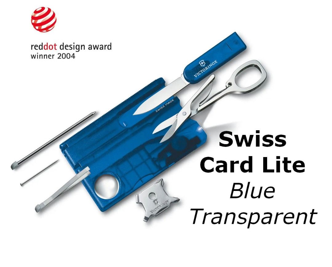 VICTORINOX SWISS ARMY Swiss Card Lite BLUE TRANSPARENT 0.7322.T2 ...