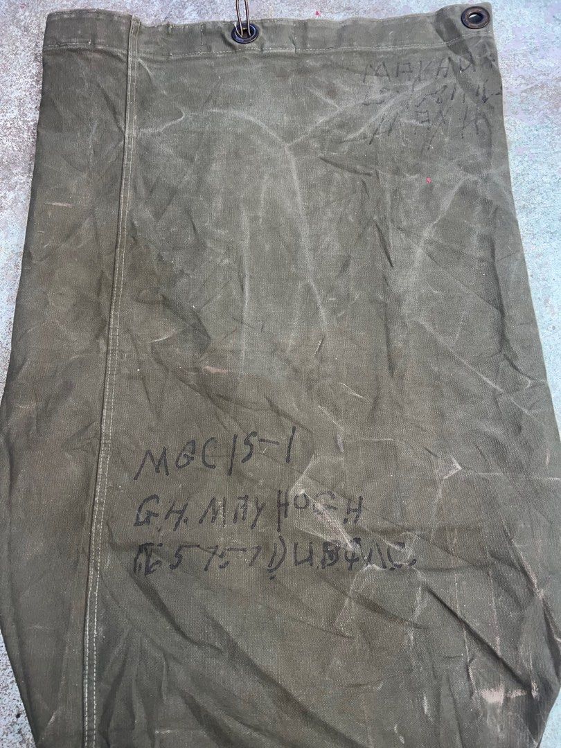 VINTAGE ARMY BEG USMC STENCIL, Women's Fashion, Bags & Wallets, Tote ...