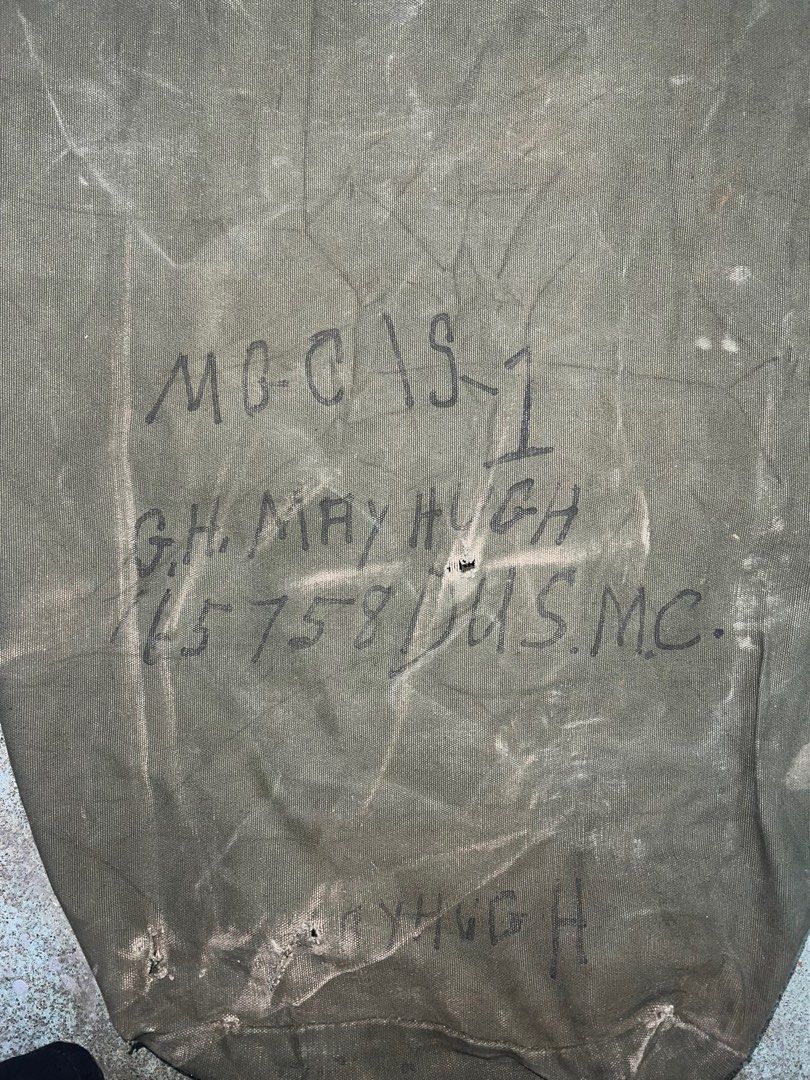 VINTAGE ARMY BEG USMC STENCIL, Women's Fashion, Bags & Wallets, Tote ...