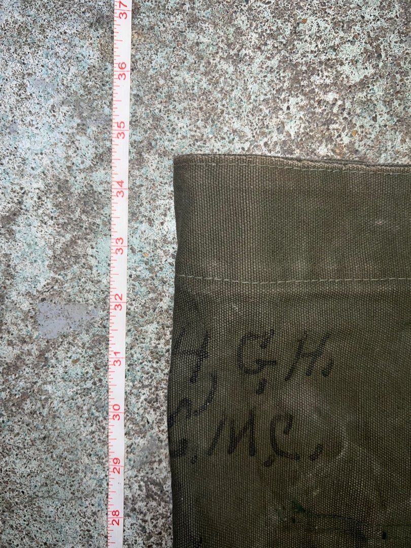 VINTAGE ARMY BEG USMC STENCIL, Women's Fashion, Bags & Wallets, Tote ...