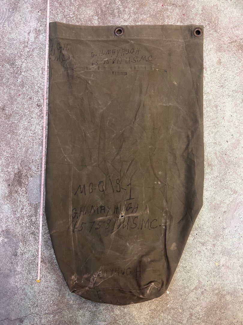 VINTAGE ARMY BEG USMC STENCIL, Women's Fashion, Bags & Wallets, Tote ...