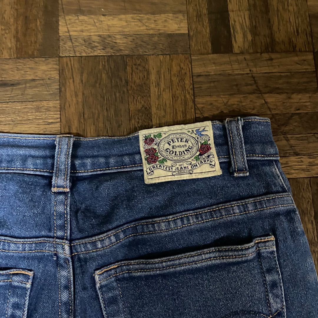 Vintage Peter Golding London Denim High Waist Capri Cropped Pants Jeans ...