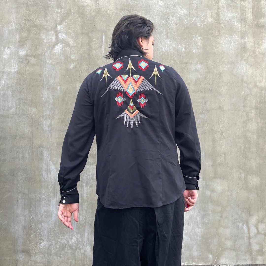 Vintage Ropes Western Shirt, Men's Fashion, Tops & Sets, Formal Shirts ...