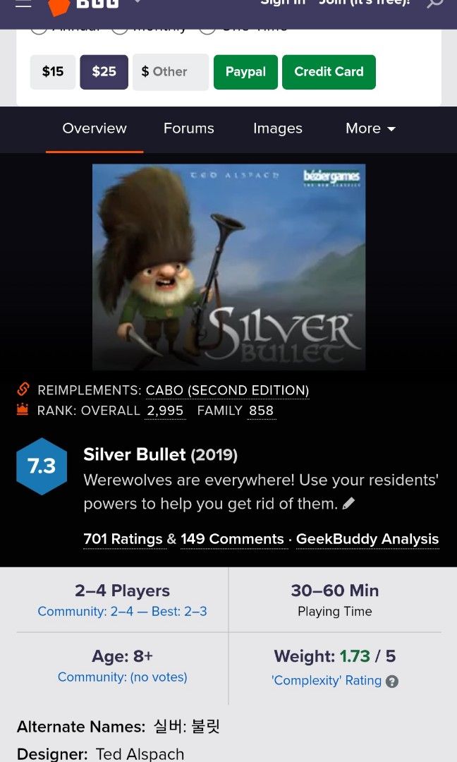 Werewolf - Silver Bullet, Hobbies & Toys, Toys & Games on Carousell