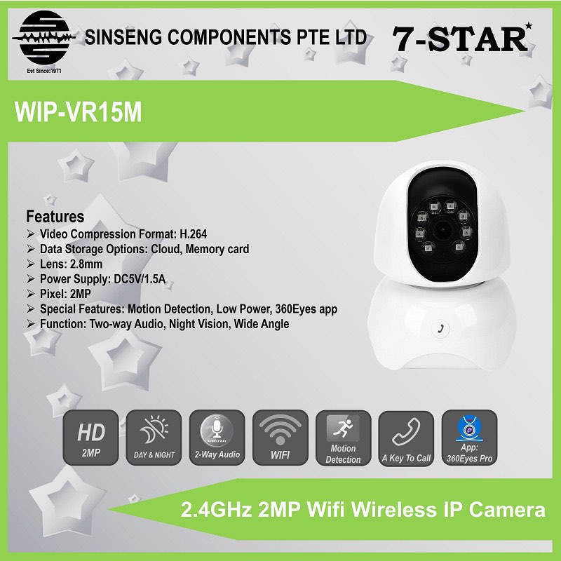 WiFi Wireless IP Camera 360 Degree HD CCTV Real Time 2 Way Audio with ...