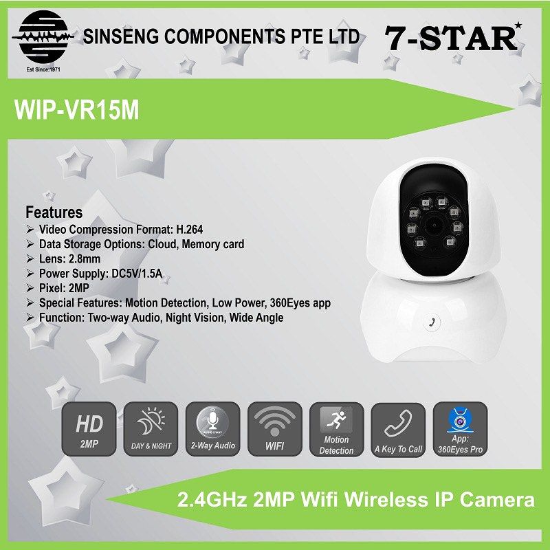 WiFi Wireless IP Camera 360 Degree HD CCTV Real Time 2 Way Audio with ...