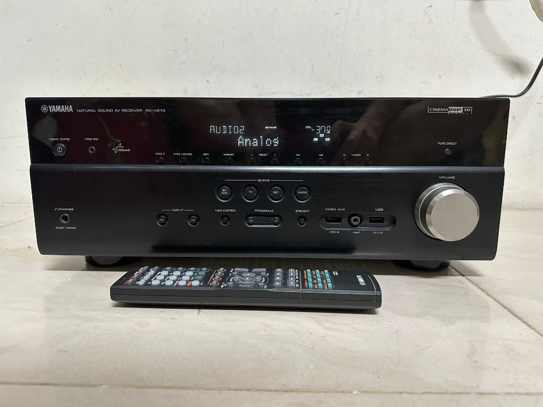 YAMAHA RX V673 收音劇院 7.2環繞擴大機 3D 4K藍光 /HDMI 有原廠遙控器.按鍵靈敏, 耳機及錄音音訊設備, 音樂播放 ...