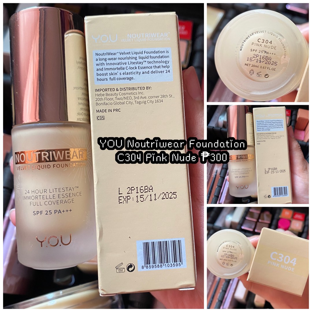 YOU Noutriwear Velvet Liquid Foundation, Beauty & Personal Care, Face ...