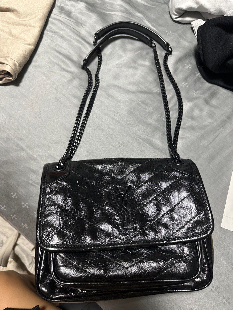 Ysl Niki baby in vintage leather, Luxury, Bags & Wallets on Carousell