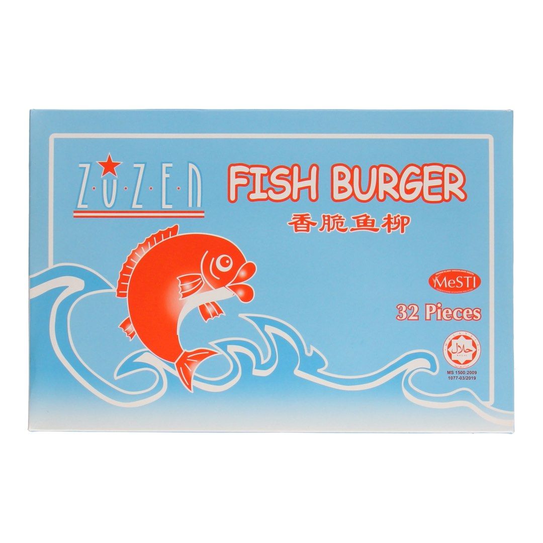 Zuzen Fish Burger Patties (32pcs/box), Food & Drinks, Chilled & Frozen ...