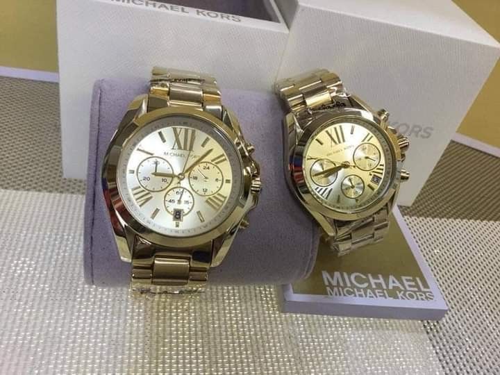100% AUTHENTIC AND PAWNABLE MK COUPLE WATCH, Luxury, Watches on Carousell