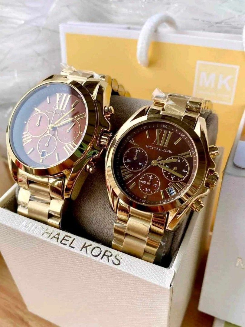 100% AUTHENTIC AND PAWNABLE MK COUPLE WATCH, Luxury, Watches on Carousell