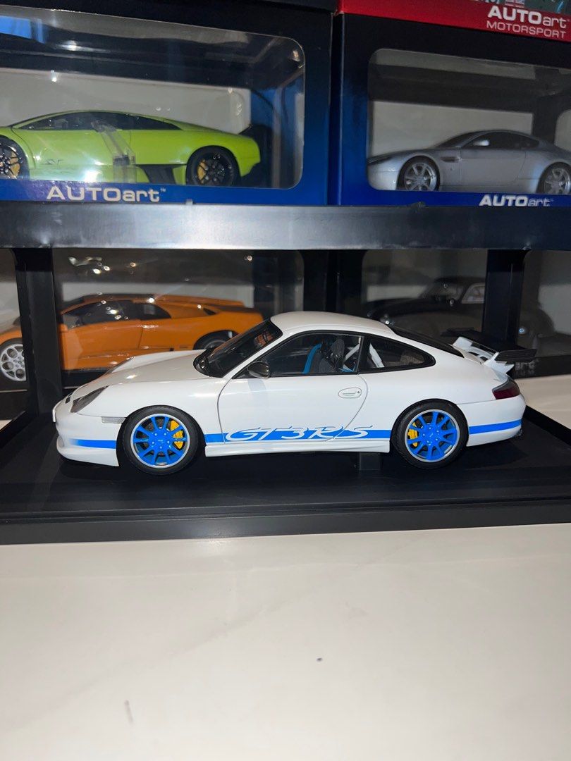 1/18 Autoart Porsche 911 (996) GT3 RS White Blue, Hobbies & Toys, Toys ...