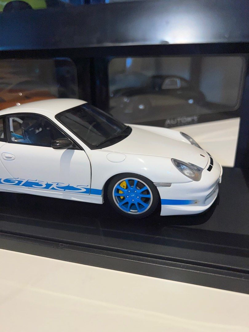 1/18 Autoart Porsche 911 (996) GT3 RS White Blue, Hobbies & Toys, Toys ...