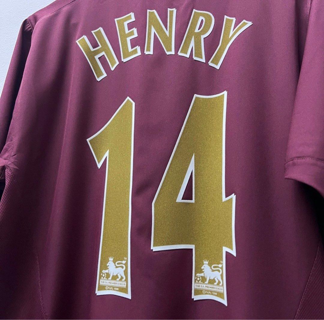#14 Thierry Henry Arsenal Highbury 2005/06 Home soccer/football jersey ...