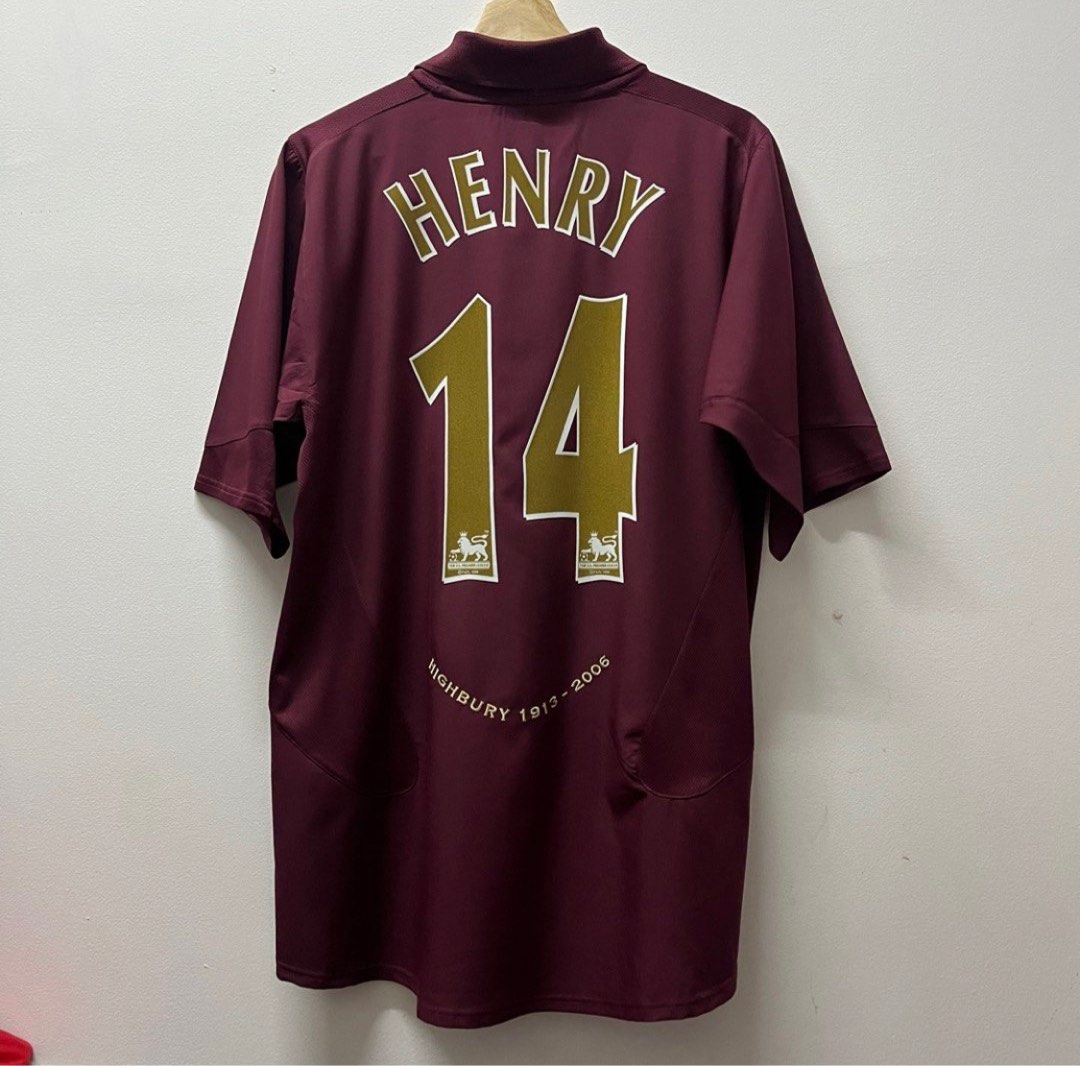 #14 Thierry Henry Arsenal Highbury 2005/06 Home soccer/football jersey ...