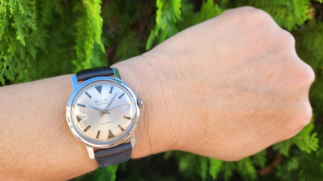 1960s ELIX cal. 23D mens watch, full stainless steel, serviced and in ...