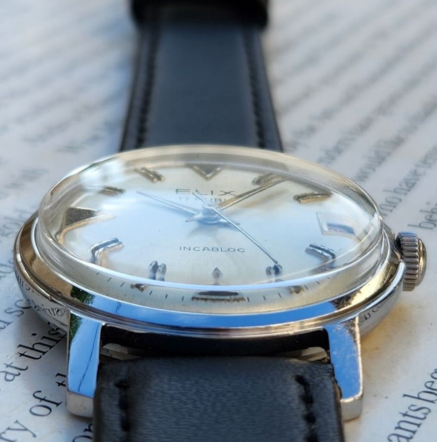 1960s ELIX cal. 23D mens watch, full stainless steel, serviced and in ...