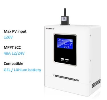 40A 12/24V Zamdon MPPT Solar Charge Controller, Photography ...