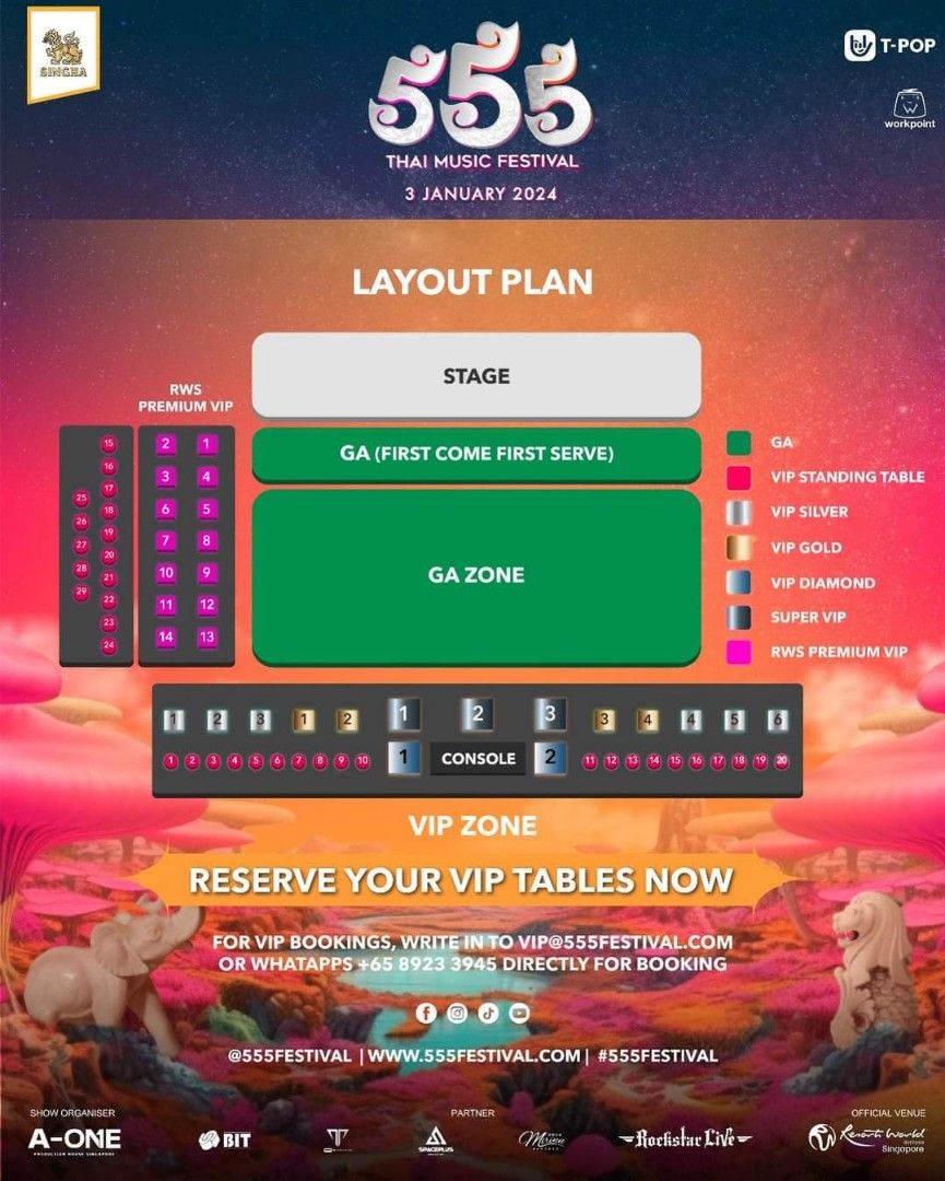 555 Thai music festival, Tickets & Vouchers, Event Tickets on Carousell