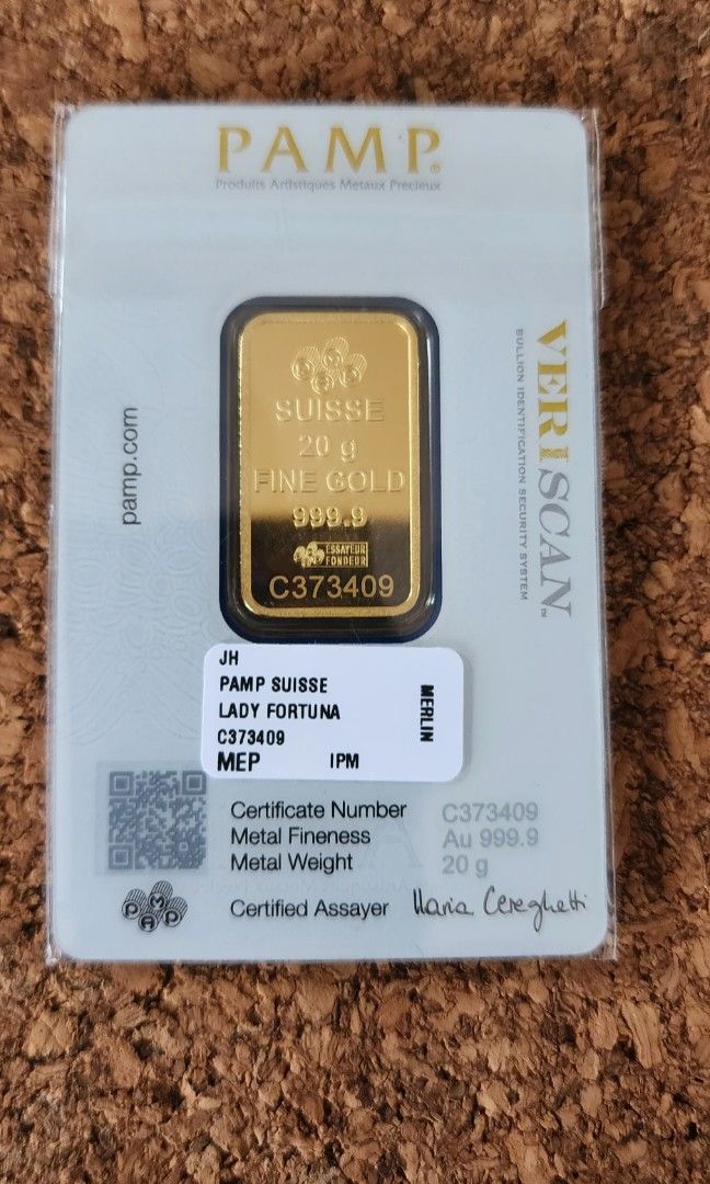 999 PAMP GOLD BAR 20 GRAM, Men's Fashion, Watches & Accessories ...