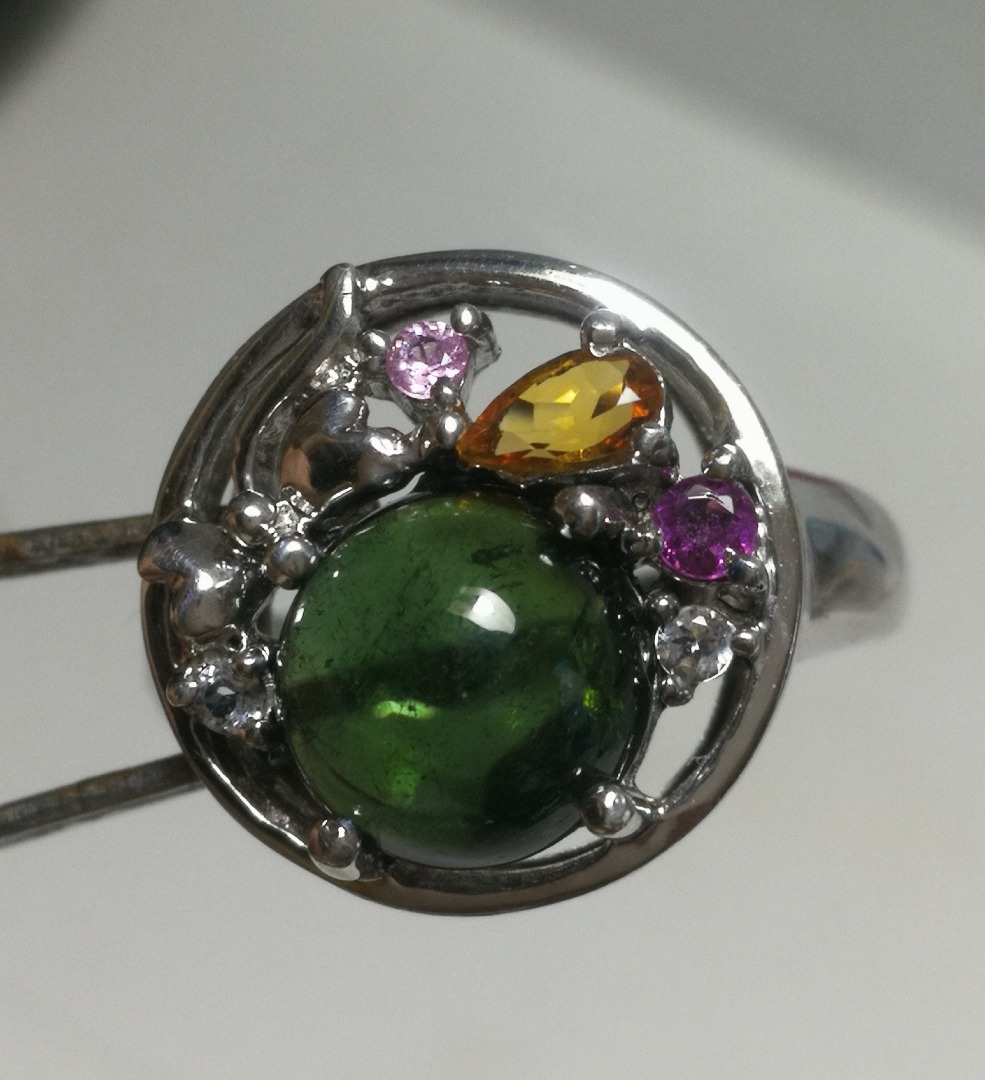 日本 M's Collection 925銀碧璽戒指。, 男裝, 手錶及配件, 珠寶 - Carousell