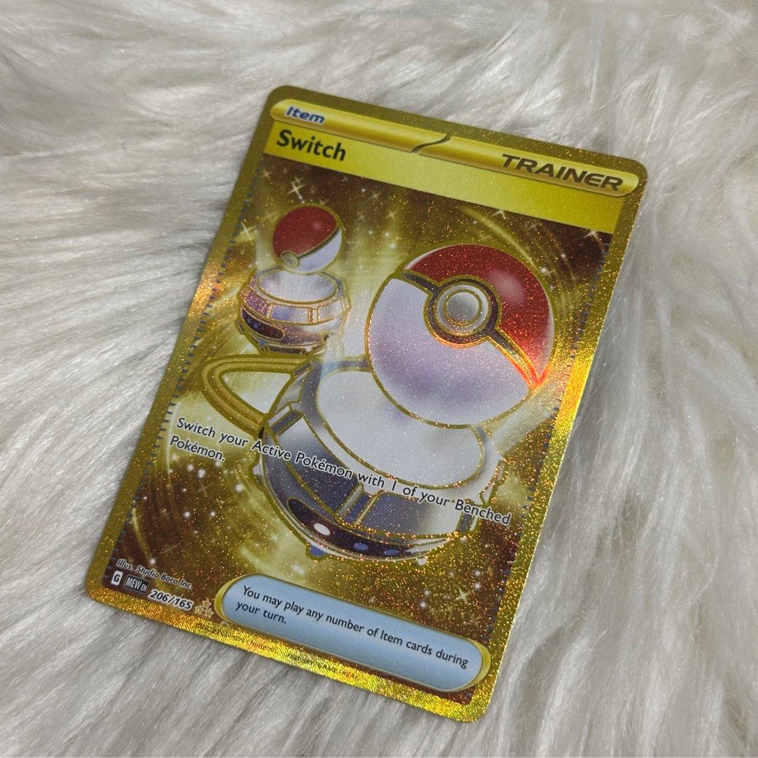 TCG POKEMON - Switch - 206/165 - Gold Secret Rare Scarlet & Violet 151 ...