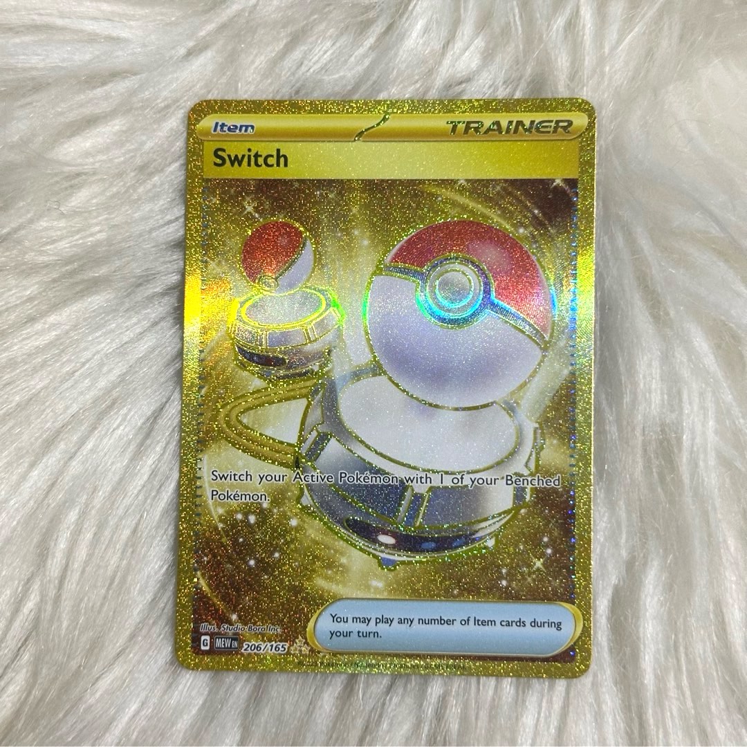 TCG POKEMON - Switch - 206/165 - Gold Secret Rare Scarlet & Violet 151 ...