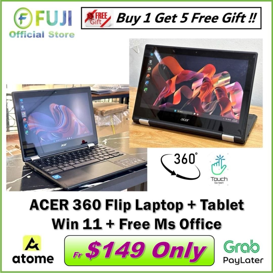 Acer 360 Flip Touchscreen Laptop - Windows 11 - Flip 360 Like a Tablet ...