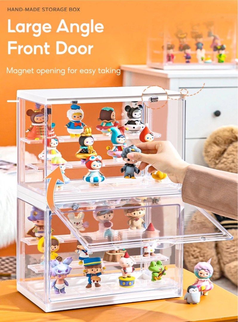 Acrylic Popmart Display Box Figurine Display Case Blind Box Lego Toy ...