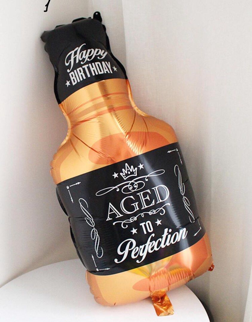 Adult birthday balloon alcohol hard liquor design, Hobbies & Toys ...