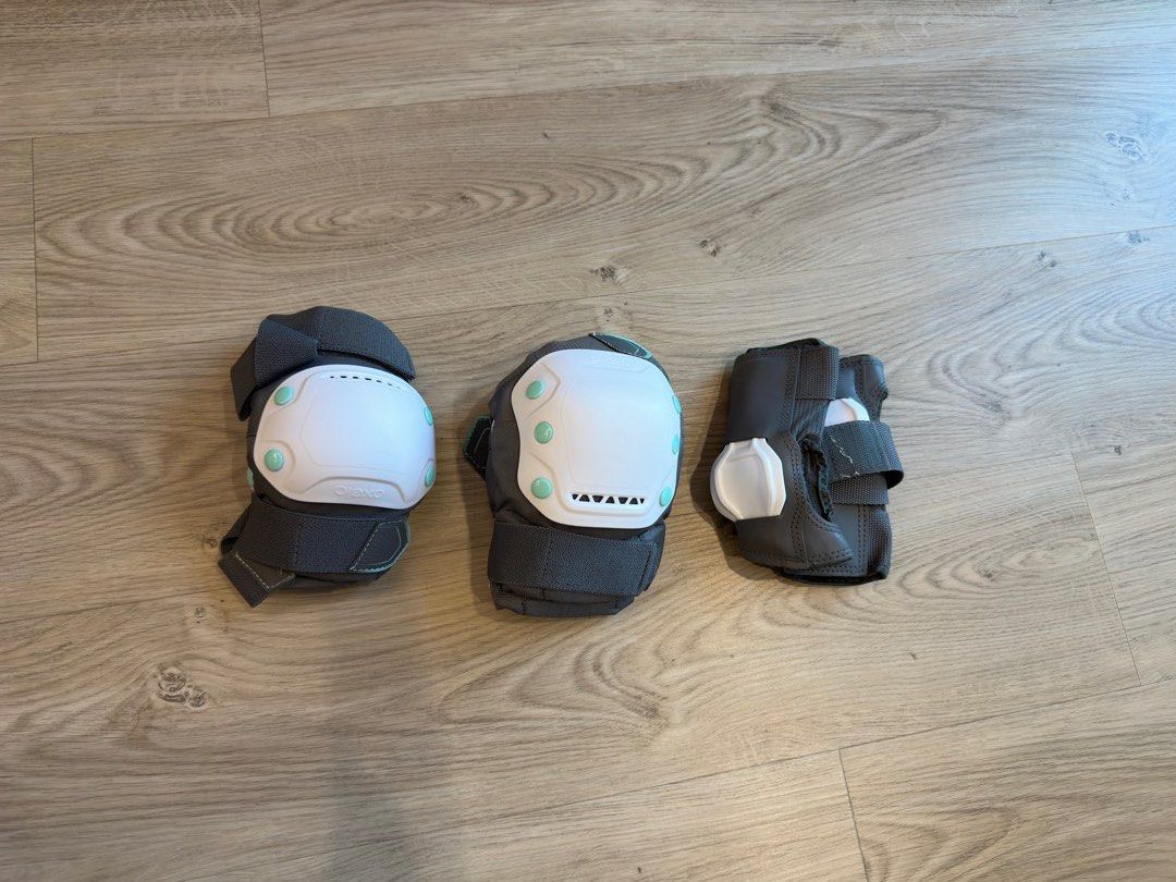 Adult Inline Skate Protection Kit Oxelo Fit 500 3-piece - Grey, Sports ...