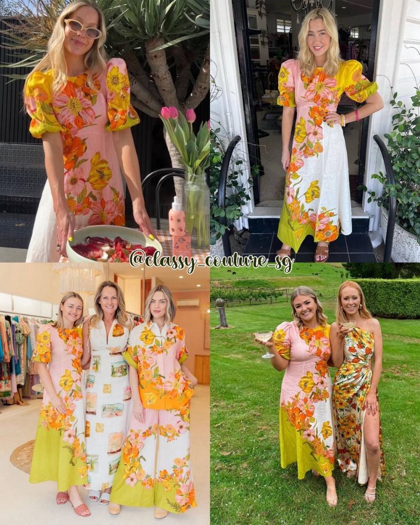 Alemais Silas Linen Midi Dress, Women's Fashion, Dresses & Sets ...