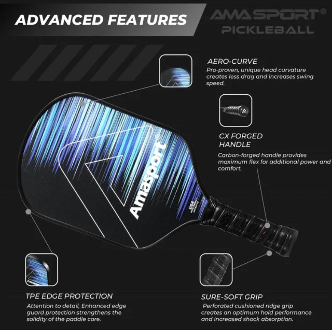 Brand New AMA Sport Proton Pickleball Paddle, Sports Equipment, Sports ...
