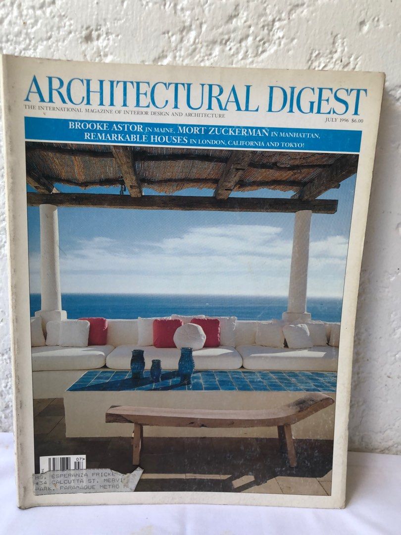 Architectural Digest Magazine 1996 1987 @ P120 each, Hobbies & Toys ...