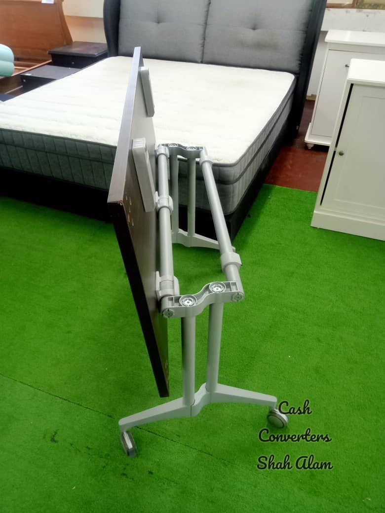 Artmatrix Wood Dark Brown Computer Table Rectangle Foldable Top Length ...