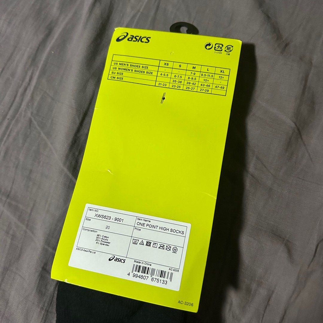 ASICS one point high socks, Women's Fashion, Watches & Accessories ...