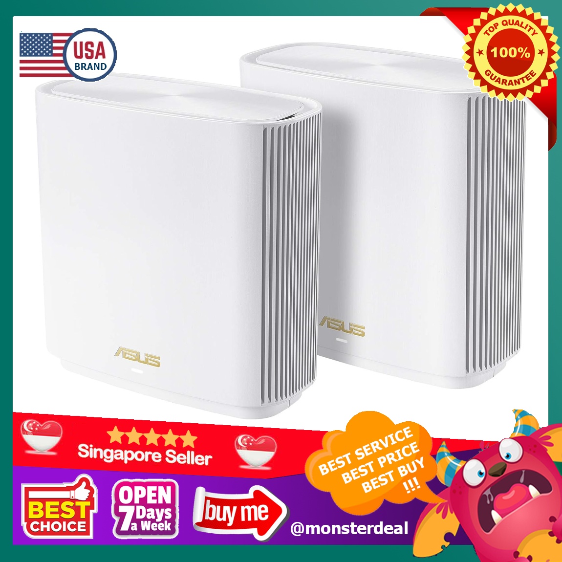 (DECEMBER PROMO) ASUS ZenWiFi AX6600 Tri-Band Mesh WiFi 6 System (XT8 ...