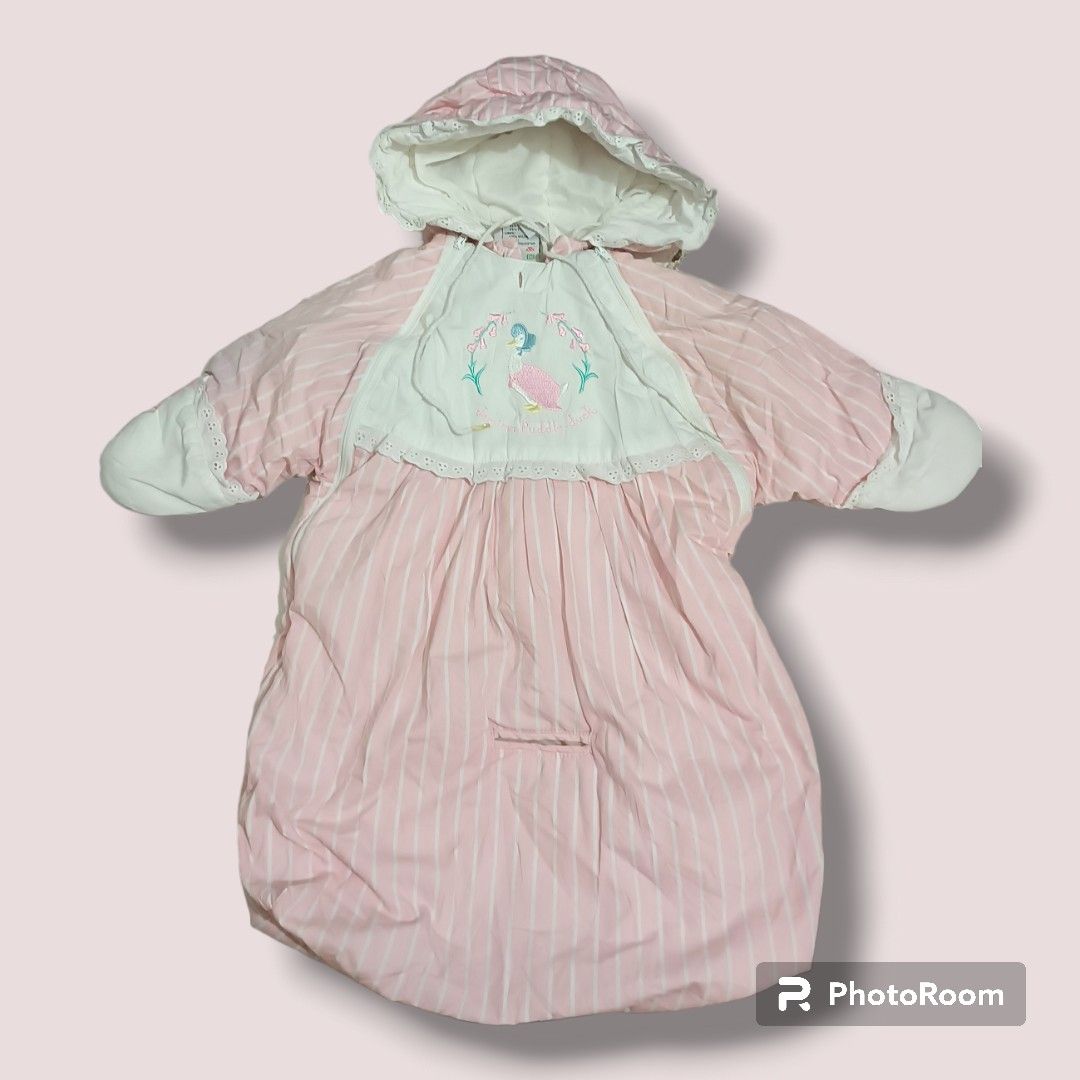 Beatrix Potter pink vintage quilted with hood cap, Babies & Kids ...