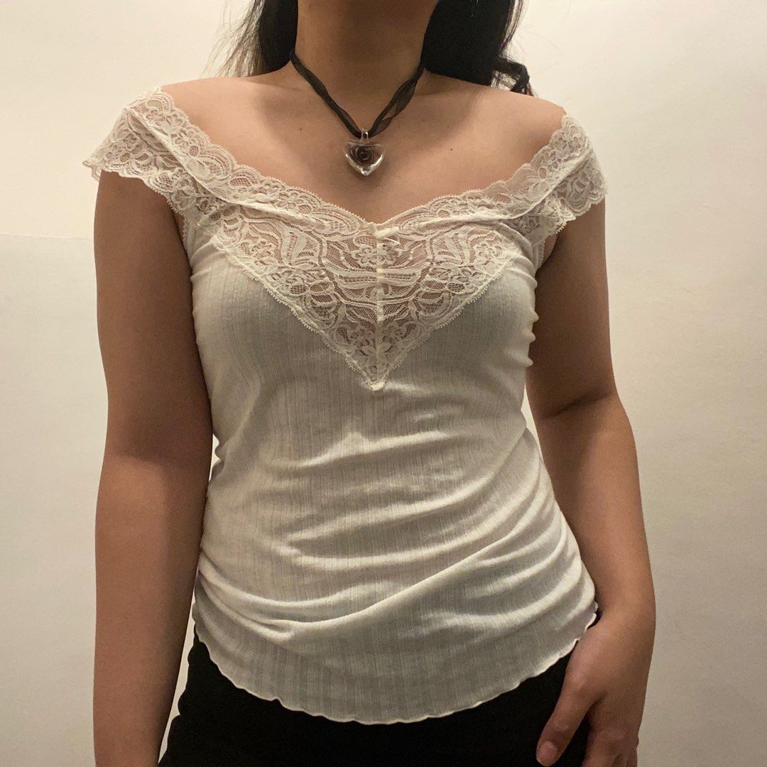 Beautiful Feminine Angel top / off shoulder, Women's Fashion, Tops ...