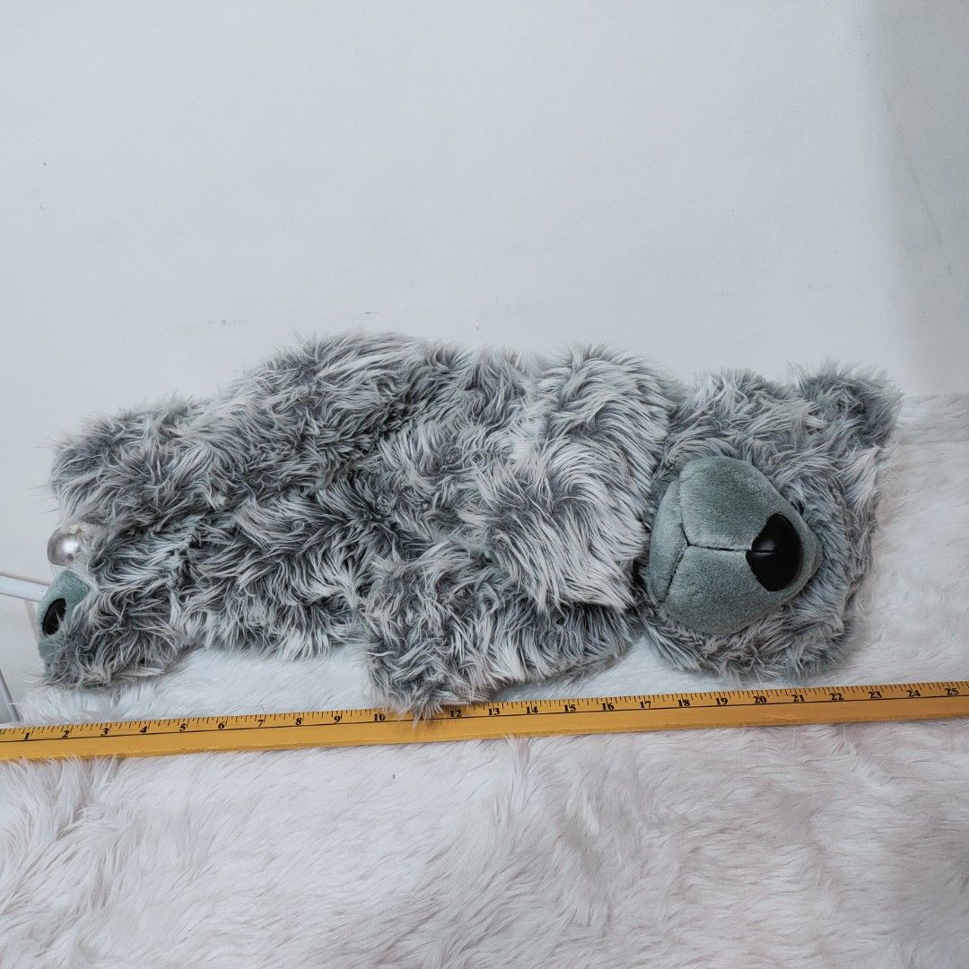 Big Gray Furry Bear Plushie, Hobbies & Toys, Toys & Games on Carousell